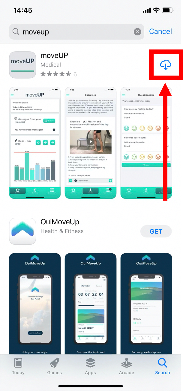 Installing moveUP on an iOS device – Support orthopedics – moveUP