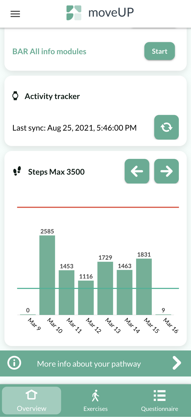 How to synchronize my steps daily? – Support orthopedics – moveUP