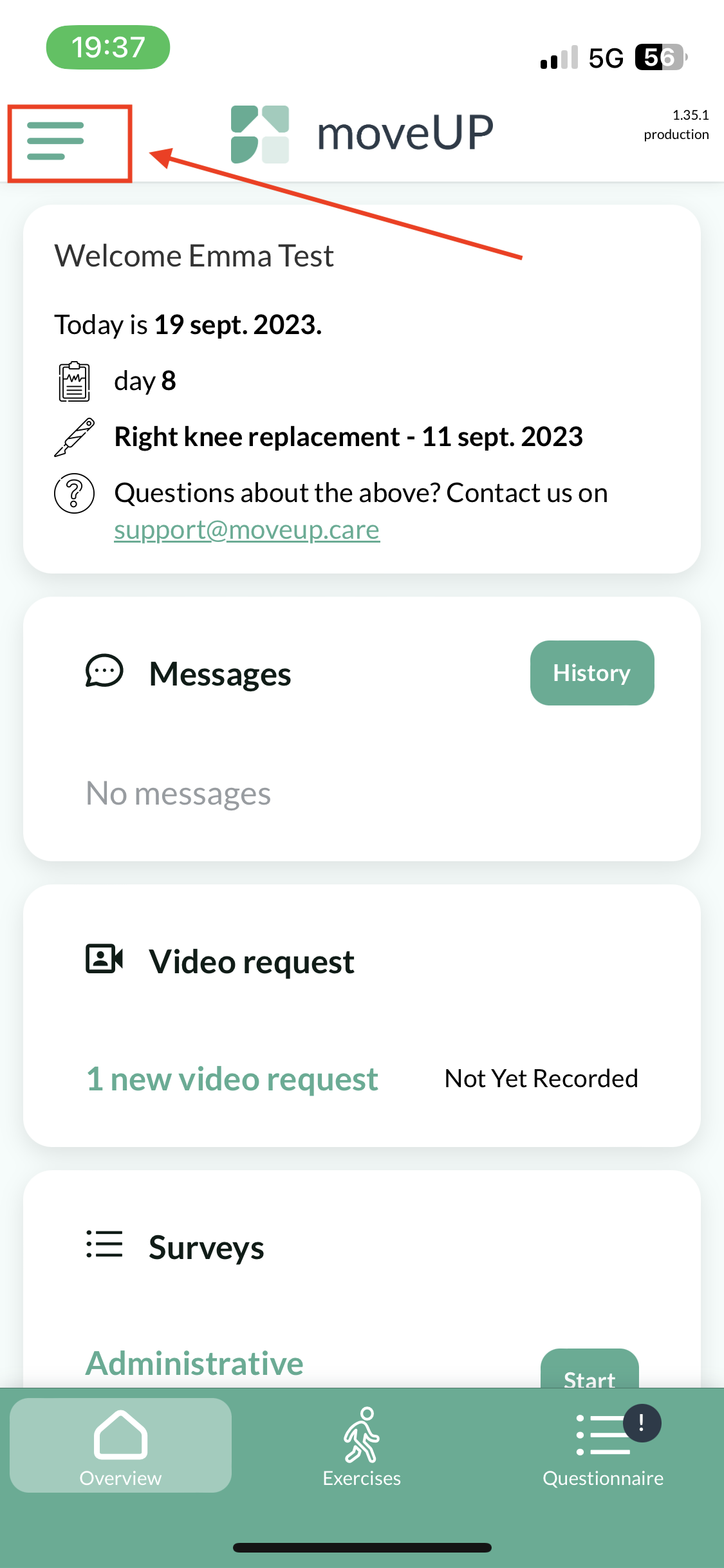 Quick start guide – Support orthopedics – moveUP