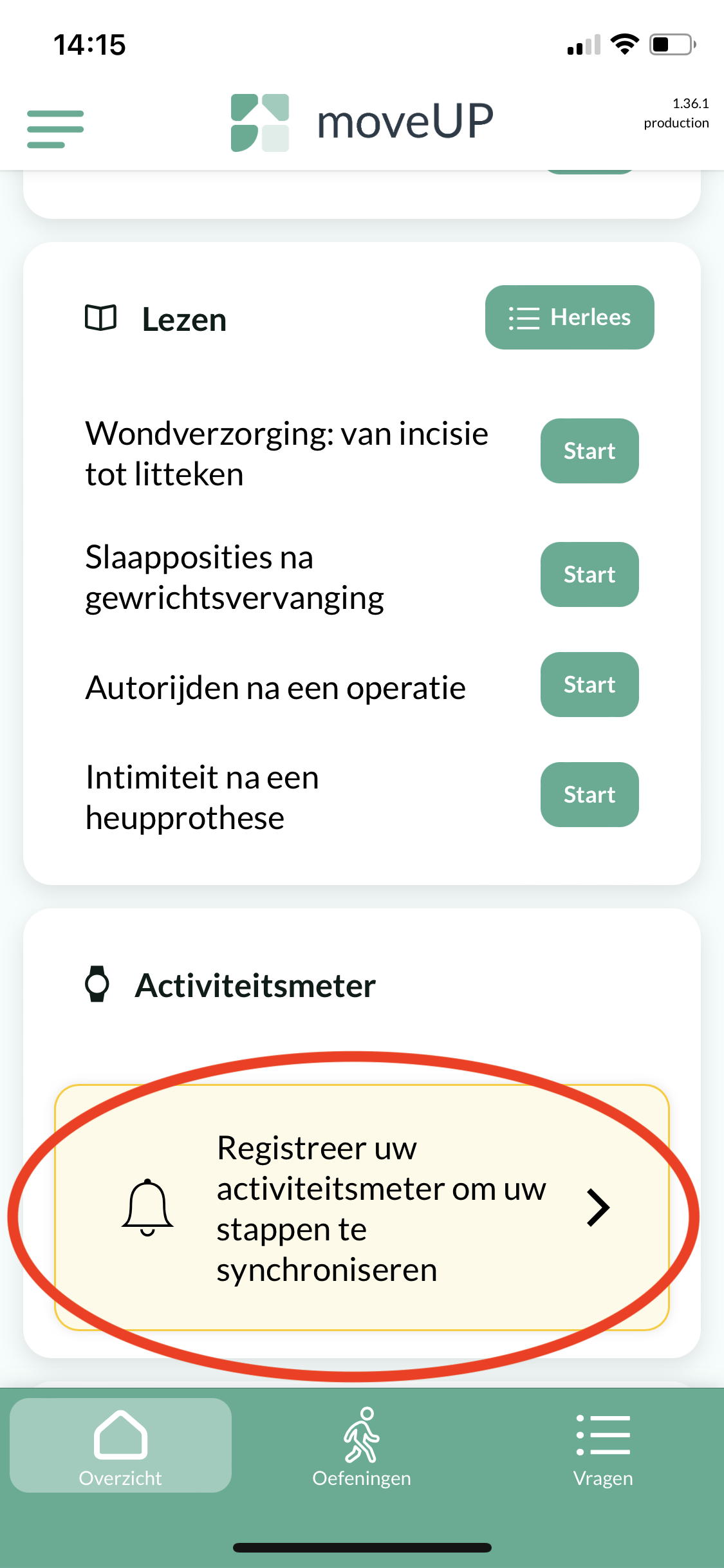Hoe koppelt u uw Gezondheids app met de moveUP app? – Support orthopedics – moveUP