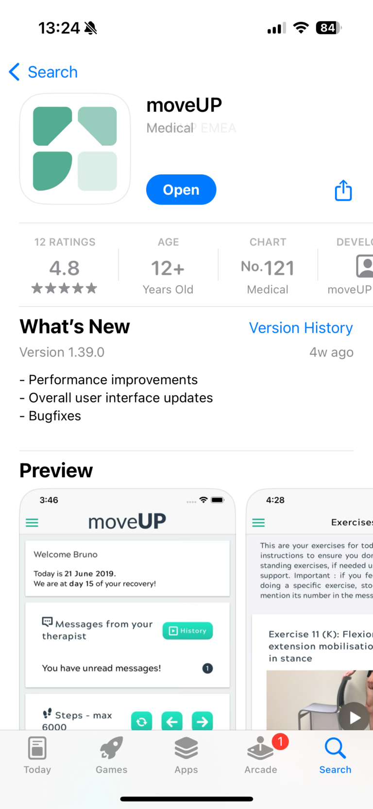 Installing moveUP on an iOS Device – Support orthopedics – moveUP